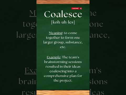 Pronounce "COALESCE" the right way #shorts #shortsvideo #pronunciation #english #Assiduous #viral