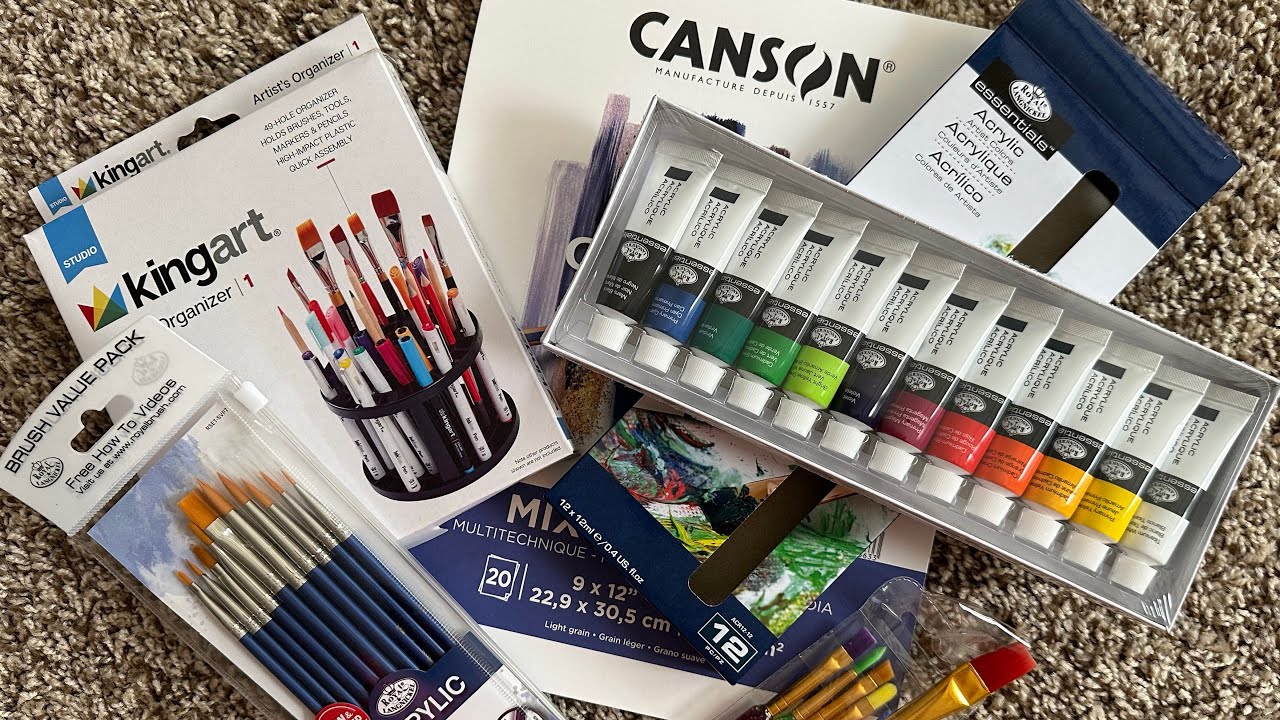 Acrylic Brushes Colors Royal Langnickel 🎨 Organizer KingArt 🎨 Canson 🎨 Walmart Art  Shopping 🛒