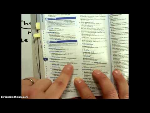 Using a French dictionary