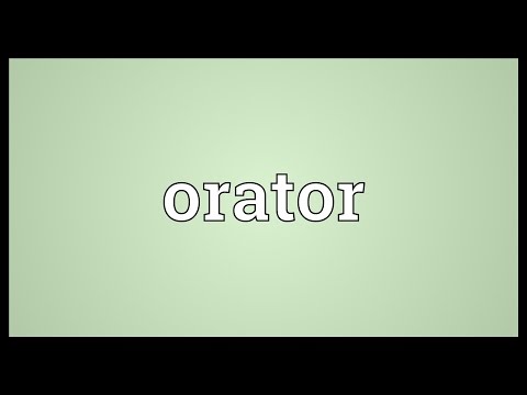 Orator Meaning