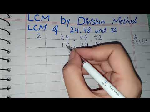 LCM by division method||LCM of 3 digits|24 48 72||LCM