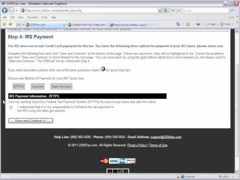 How can I pay my IRS Taxes for Form 2290?