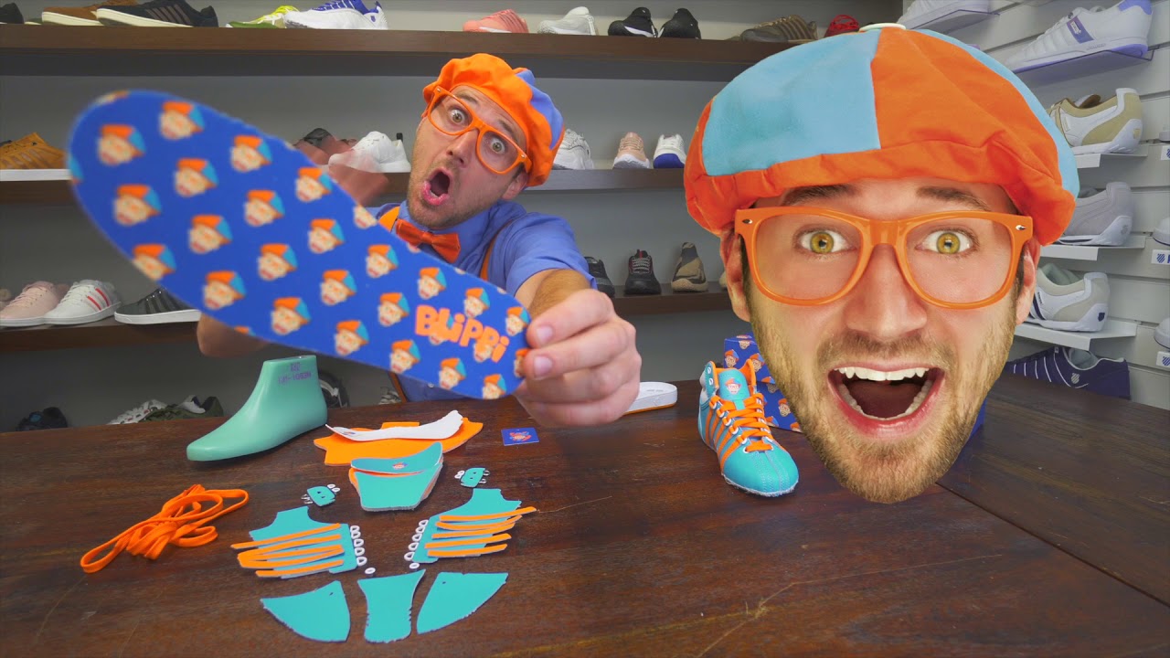 Blippi Explains: How To Make Shoes (unboxing)