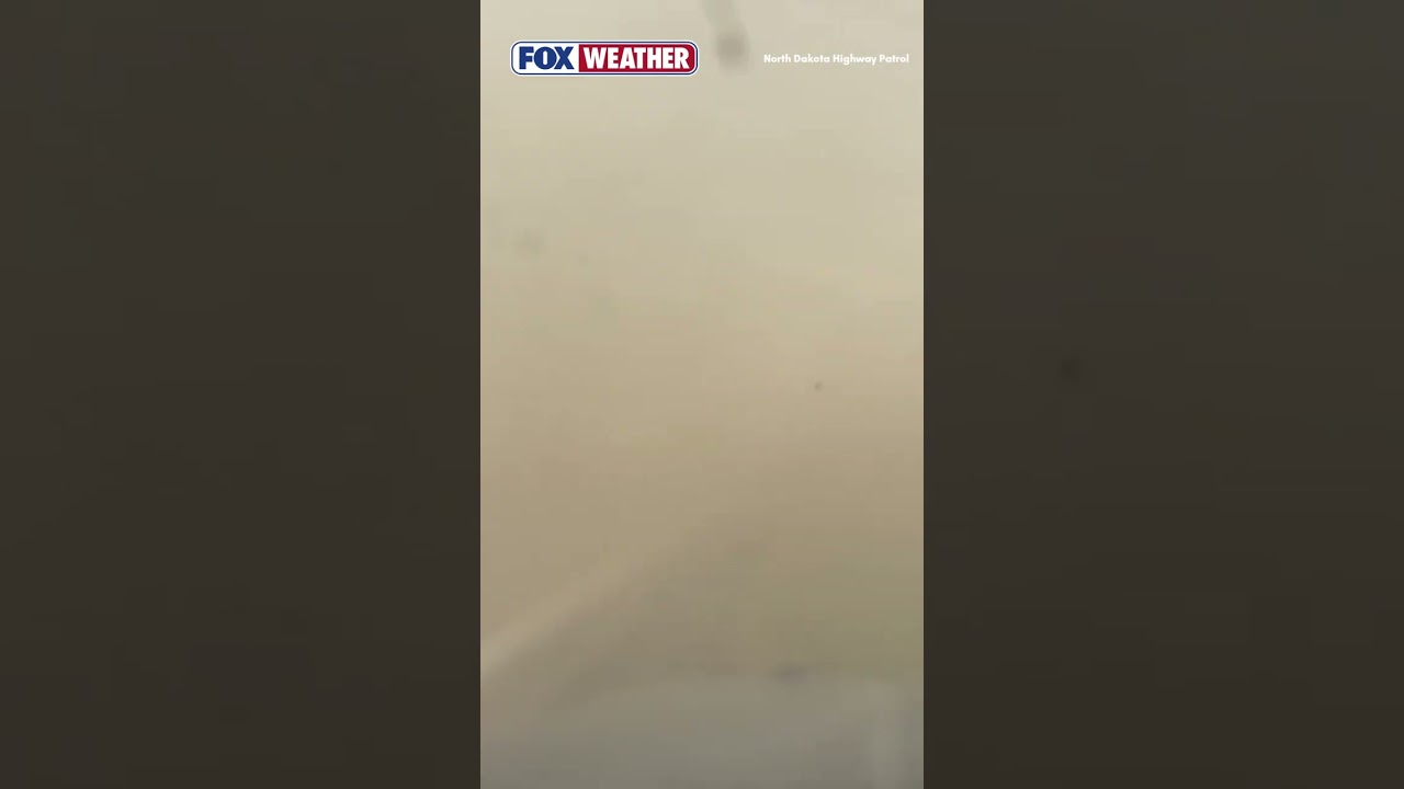 Blizzard-like Dust Storm Reduces Visibility On North Dakota Highway