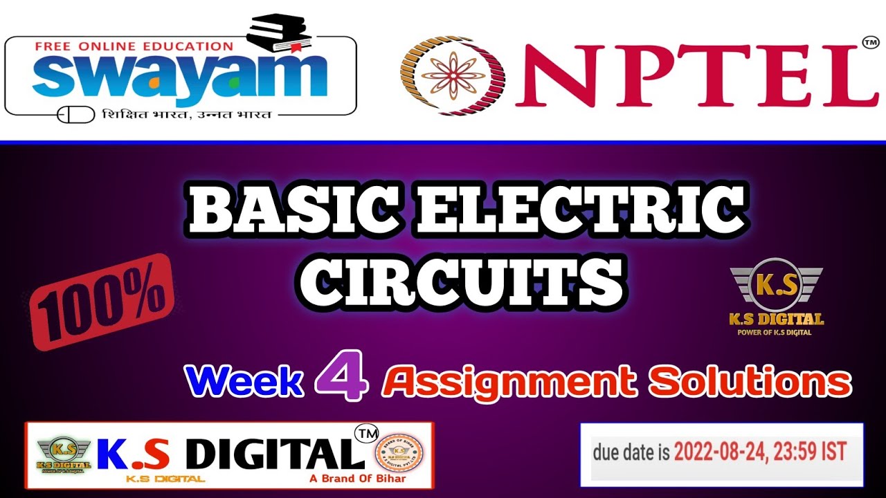 NPTEL Basic Electric Circuits Week-4 Assignment Answers 2022