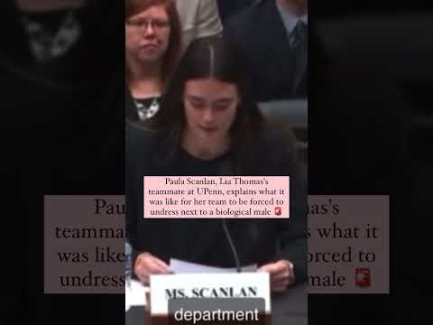Paula Scanlan, Lia Thomas’s teammate, explains experience being forced to undress next to a male
