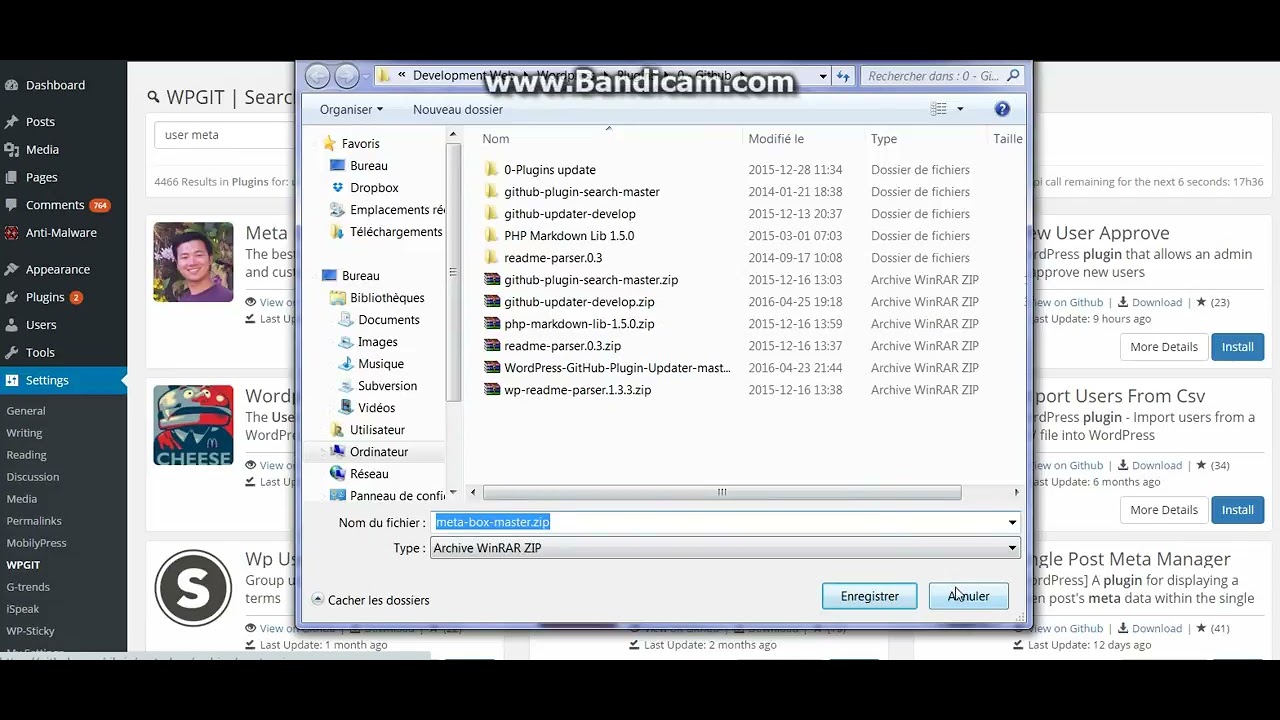 WPGIT - Wordpress plugin to search Wordpress plugins, themes and Widget on Github.