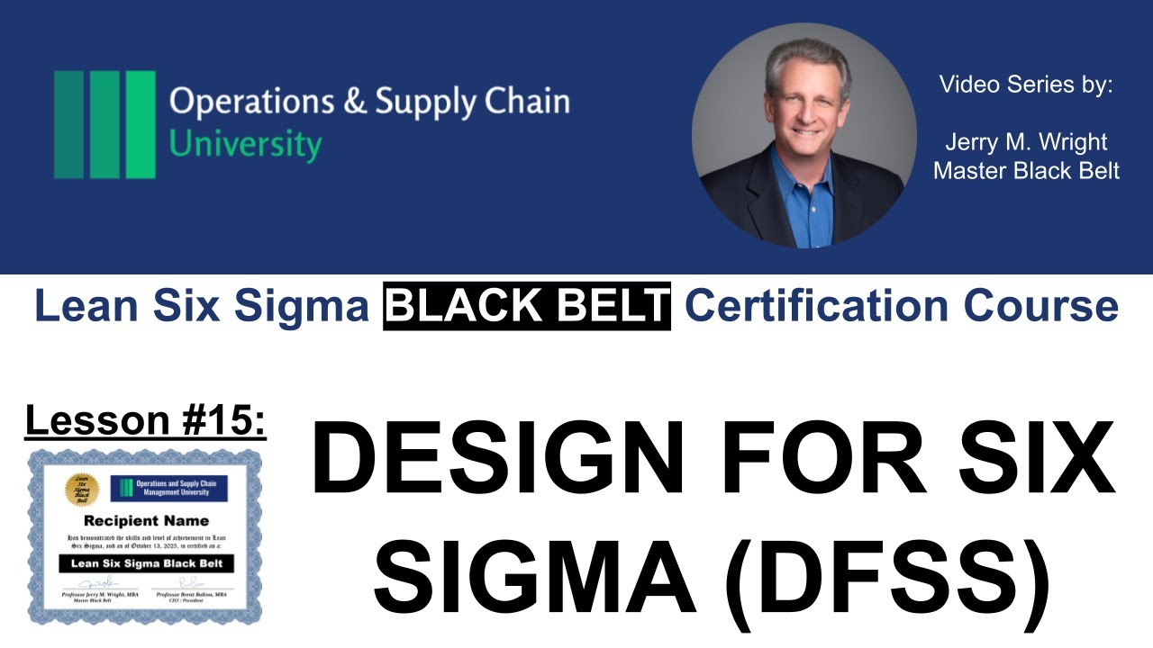 Design for Six Sigma (DFSS) & DMADV Methodology- Lean Six Sigma Black Belt Certification Lesson #15