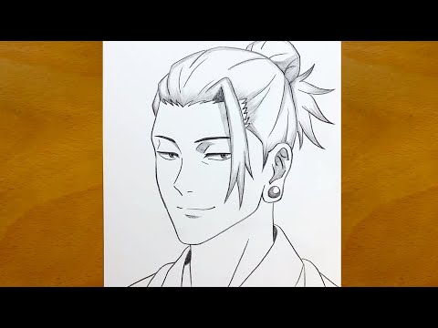 Anime Sketch | How to Draw Geto Suguru from Jujutsu Kaisen | Full Drawing Process