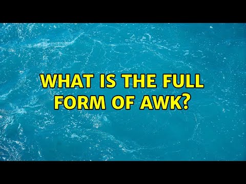 Ubuntu: What is the full form of awk?