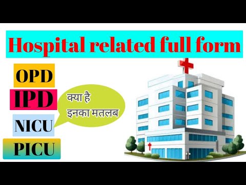 Hospital related full form | OPD, IPD, NICU, and other