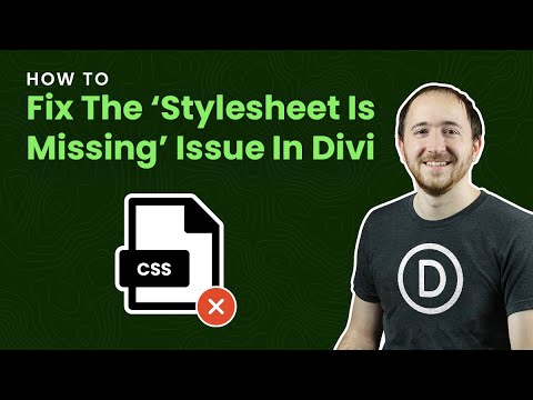 How To Fix The “Stylesheet Is Missing” Issue In Divi
