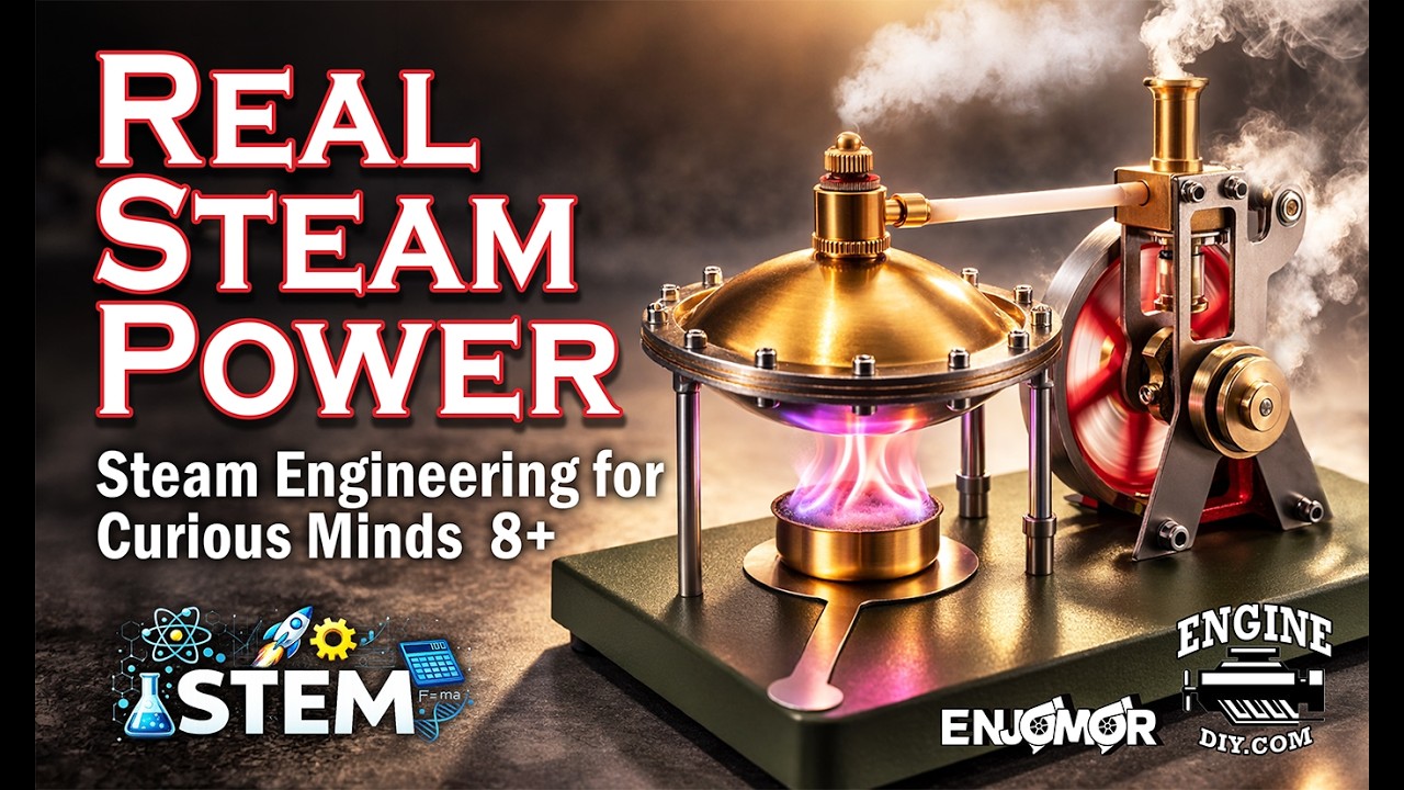 The Perfect Beginners Steam Engine — Real Engineering for Kids - STEM Learning #enginediy.com #stem