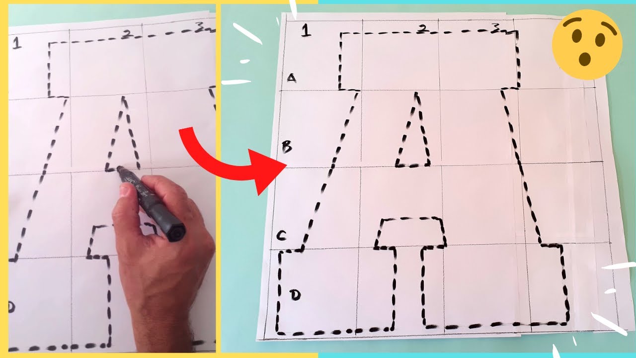 Como desenhar Molde Letra 