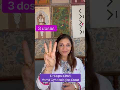 Doses schedule for cervical cancer vaccine. Dr. Rupal Shah #shorts