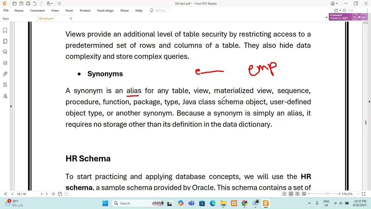 Database Lab - lab1: Introduction to Oracle
