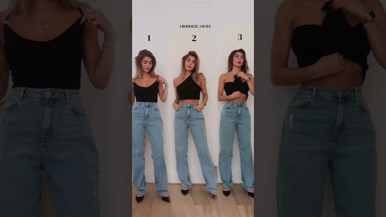 3 ways to wear a bodysuit 🩱 #styletip #fashionhacks #summerstyle #ootd #diyfashion