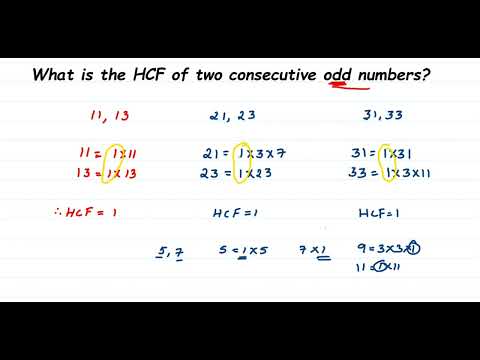What is the HCF of two consecutive odd numbers?