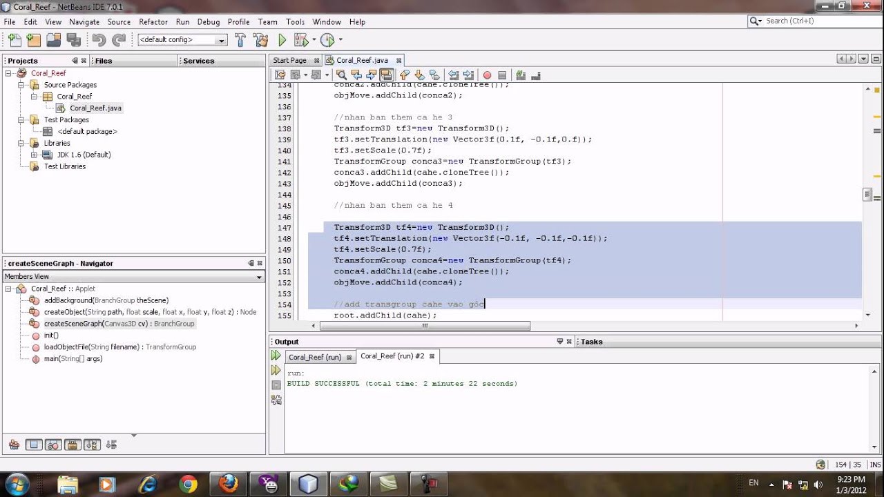 Animated programming java3d