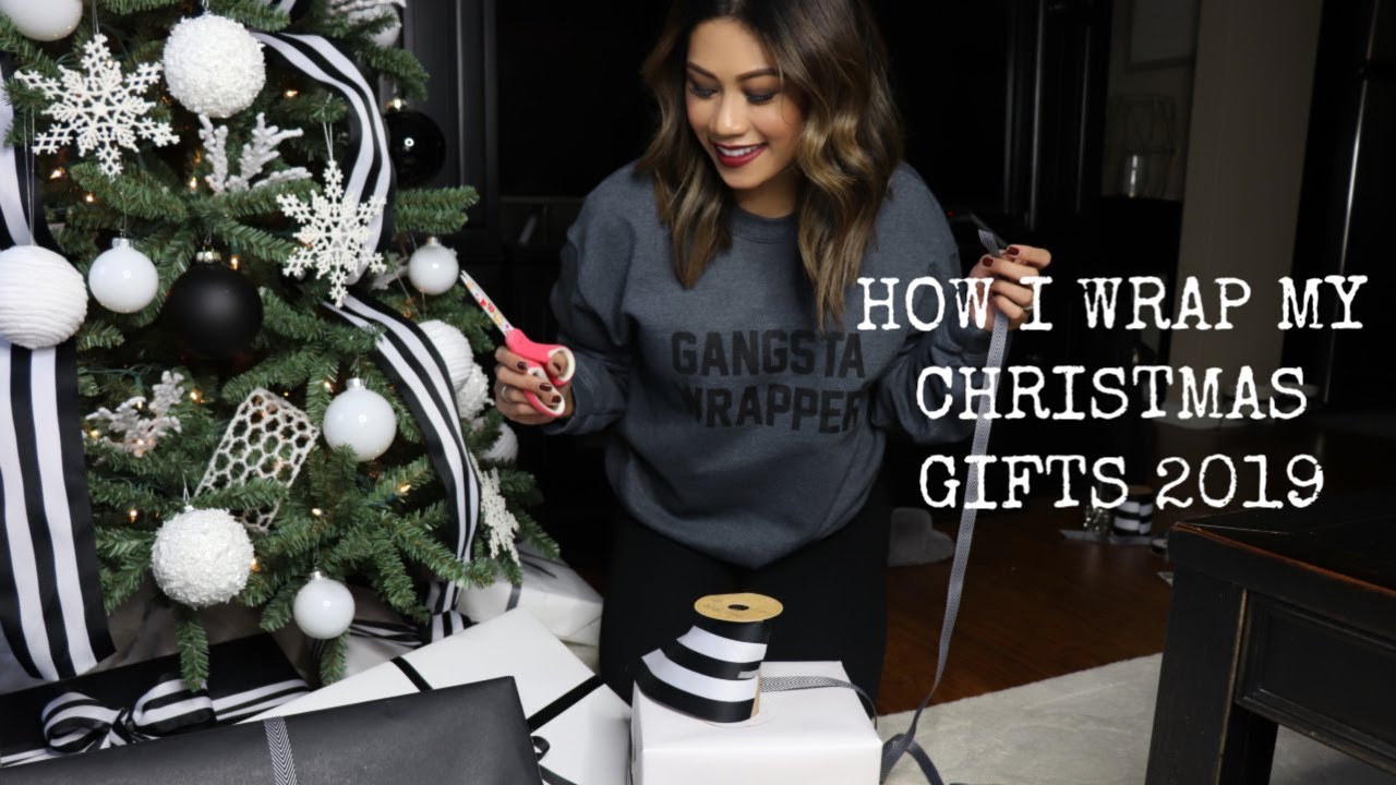 HOW I WRAP MY CHRISTMAS GIFTS 2019 | BLACK & WHITE THEME