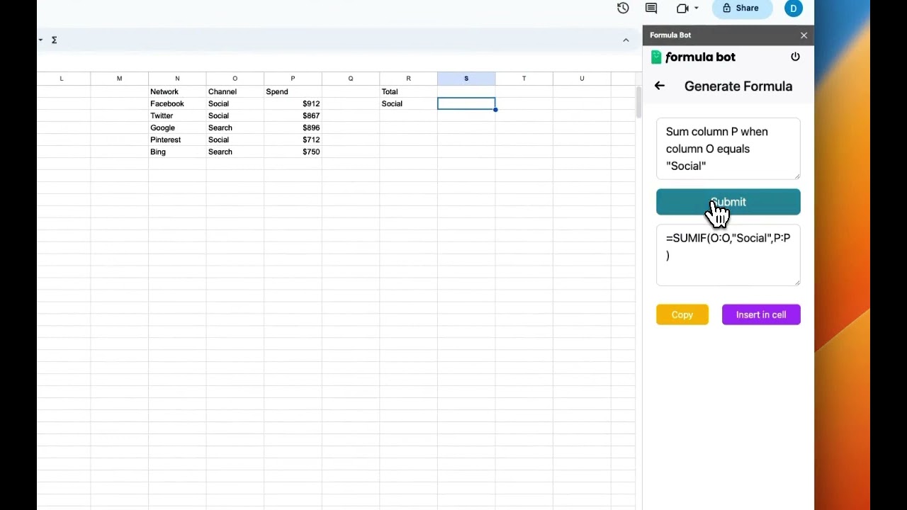 Generate Excel formulas using AI with our new add-on
