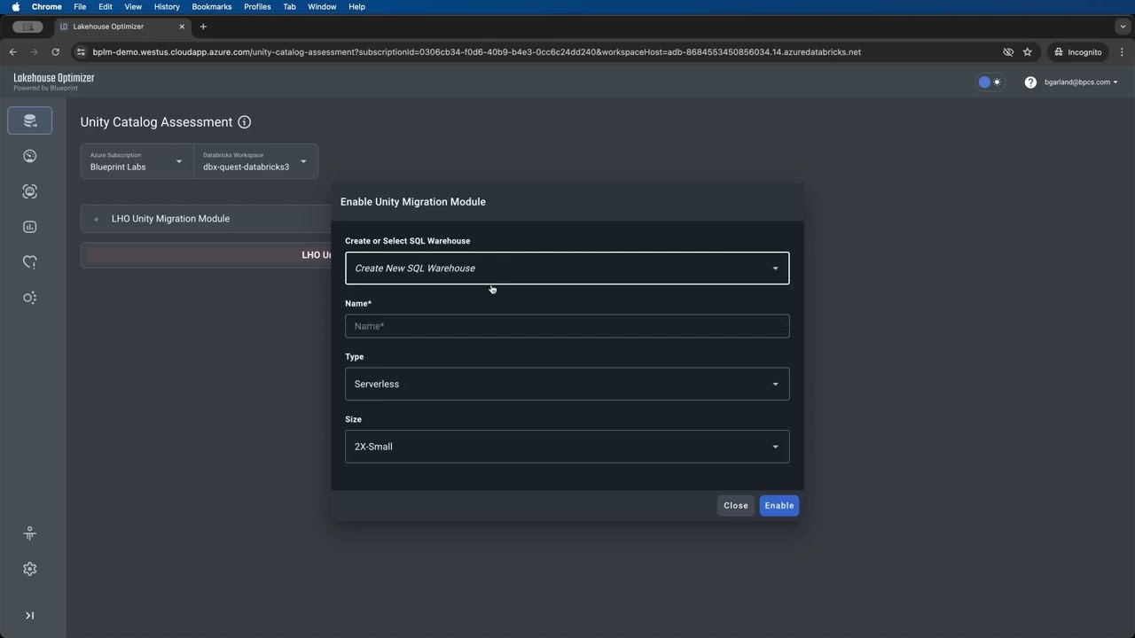 Lakehouse Optimizer UCM Setup
