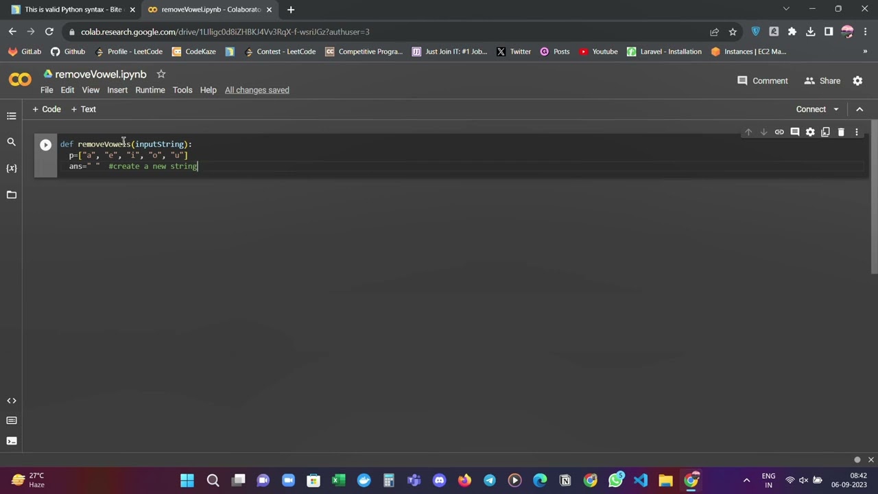 Remove Vowels from string in Python #python #strings