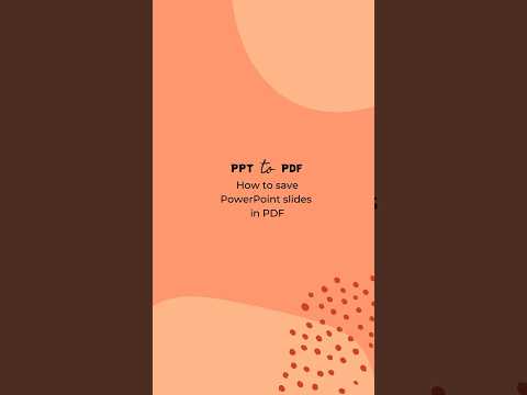 ⚡ How to save #PPT slides in #PDF