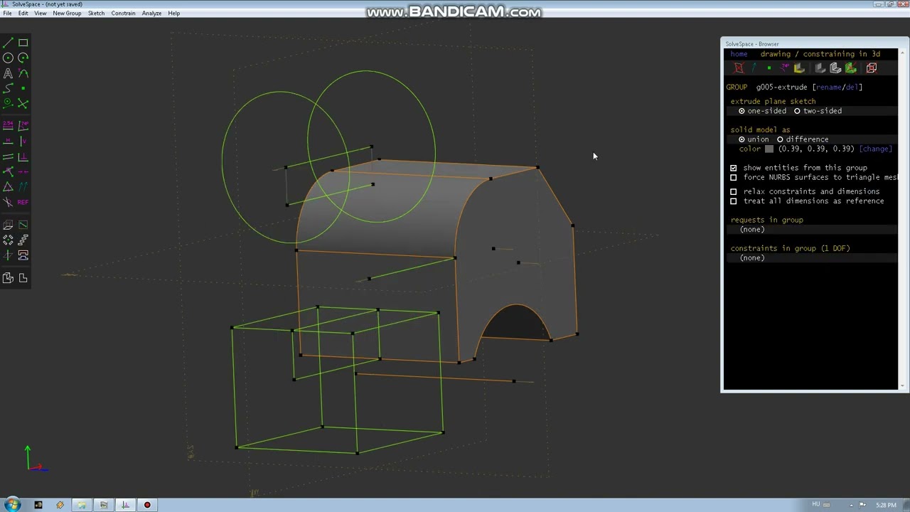 Free Easy  3d cad SolveSpace