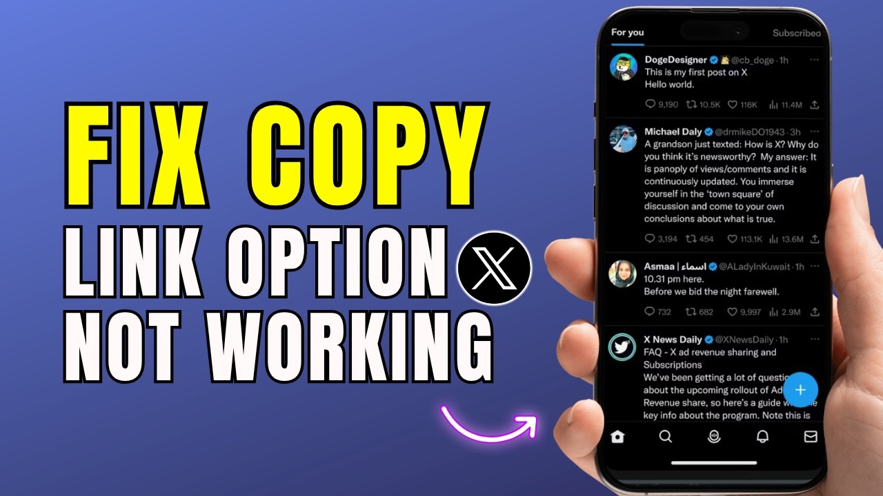 How to Fix (Twitter) X copy link Option Not Working | Video copy link not working