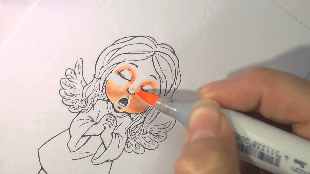 Copic Marker Tutorial - Facial Features - Colouring Skin