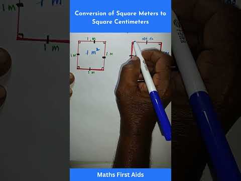 Conversion of Square Meters to Square Centimeters #maths #mathematics #shorts