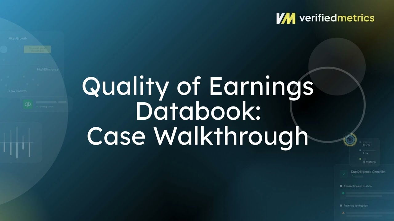 Quality of Earnings Databook - A Case Walkthrough