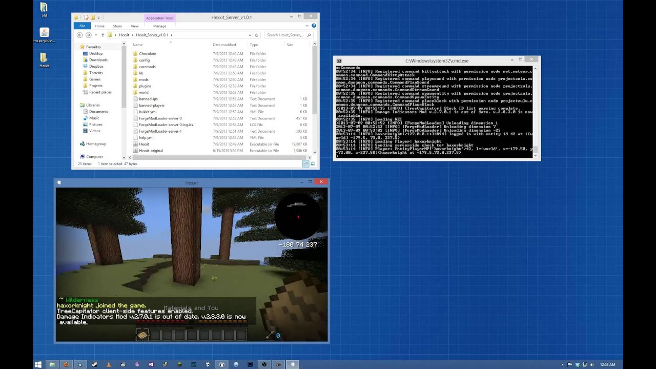 Installing Bukkit Plugins on Hexxit/Tekkit server