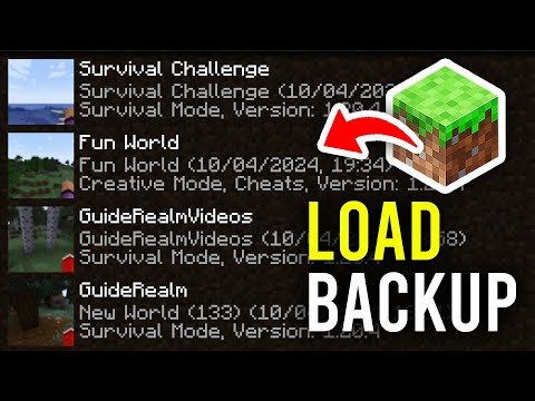 How To Load Backup In Minecraft (Restore/Recover) - Full Guide