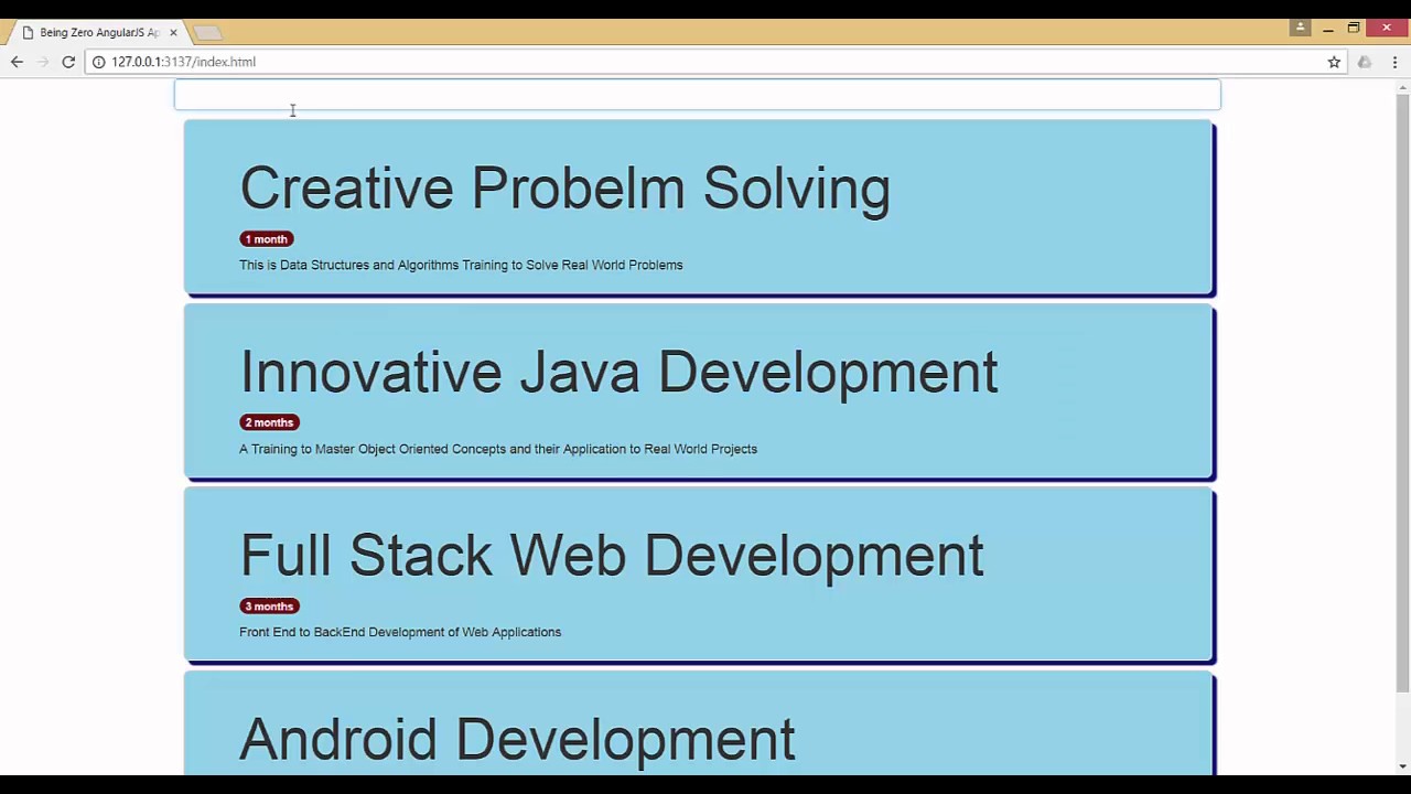 [ANGULARJS-1] - 8 - Angular Filter to Filter objects from View