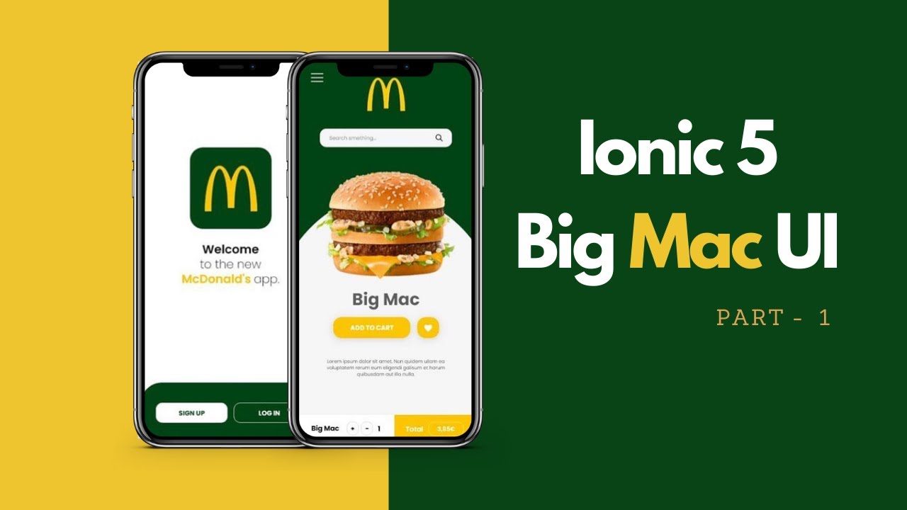 Ionic 5 Big Mac UI | Part 1 | Ionic 5 Tutorial for Beginners | Ionic 5 UI Tutorial