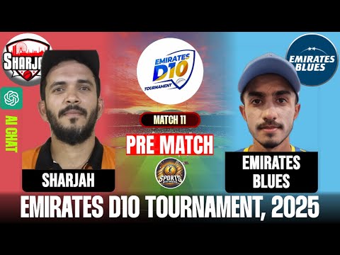 Sharjah vs Emirates Blues, T10 live, Emirates D10 Tournament