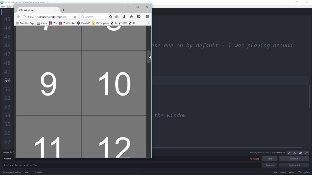 ZIM Bubbling: 14. Window Resize - #HTML #Canvas #JavaScript, #CreateJS, #ZIMjs