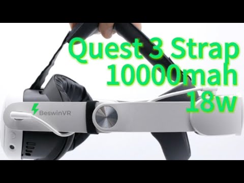 BeswinVR Elite Battery Strap for Meta Quest 3 with 10000mAh 18W PD fast charge