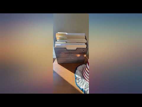 Vintage Rustic Wooden Office Desk Organizer & Vertical Paper File Holder For review