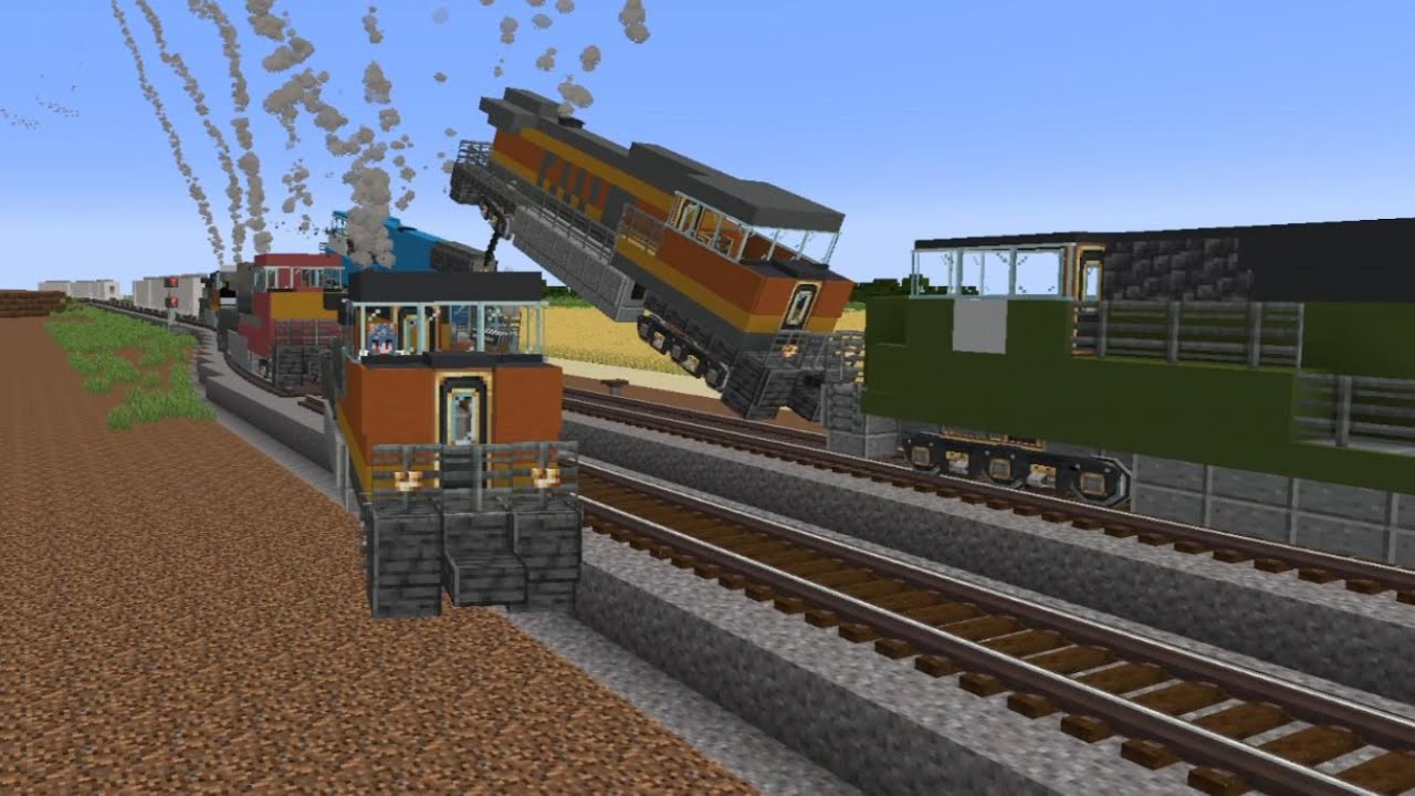 Minecraft Create Mod Kismet Train Collision (Remake)!