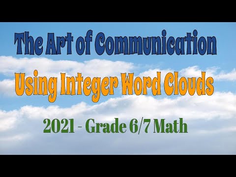 The Art of Communication Using a Word Cloud -Grade 6 Compacted Math Students 2021 -The Magic of Math
