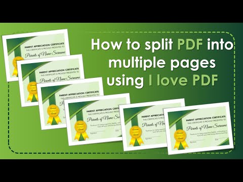 How to effortlessly split a PDF into multiple pages using iLovePDF, a free online tool.