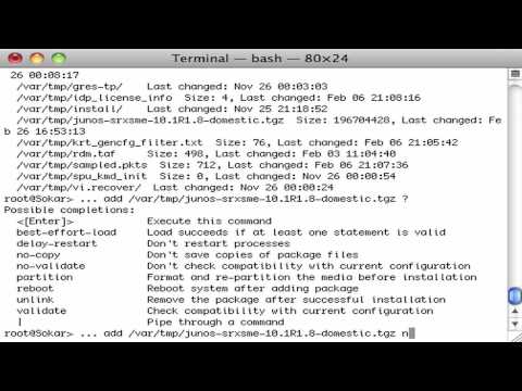 SRX-210 Junos Upgrade and Backup