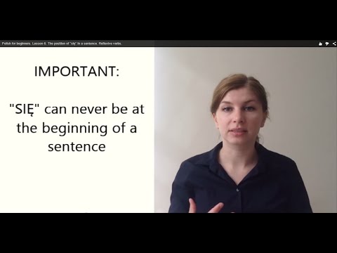 Polish for beginners. Lesson 6. "Się" before or after the verb? Reflexive verbs.