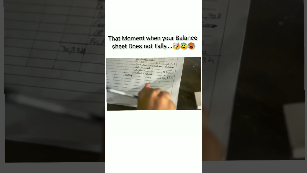 That moment when your Balance sheet does not Tally🤯#camotivational