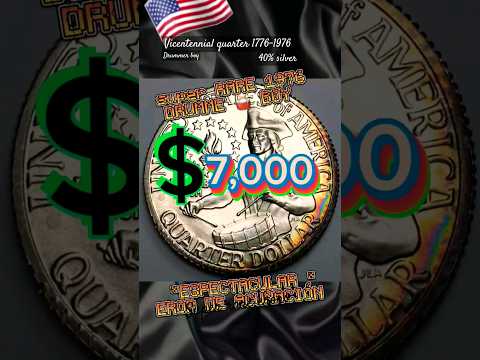US🇺🇸 BICENTENNIAL QUARTER 1776-1976-s 40% SILVER BIG MONEY 💵 EROR #money #americancurrency #uscoins