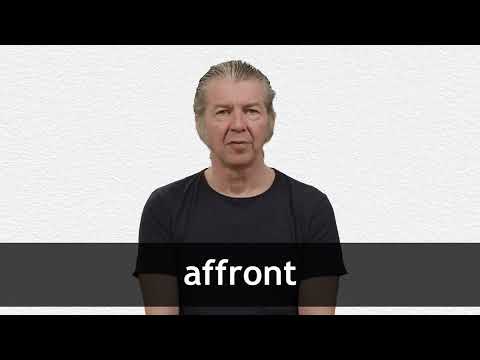 How to pronounce AFFRONT in American English