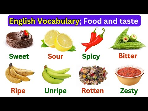 English Vocabulary: Describing Food And Taste in English | Food Adjectives for Kids #vocabulary